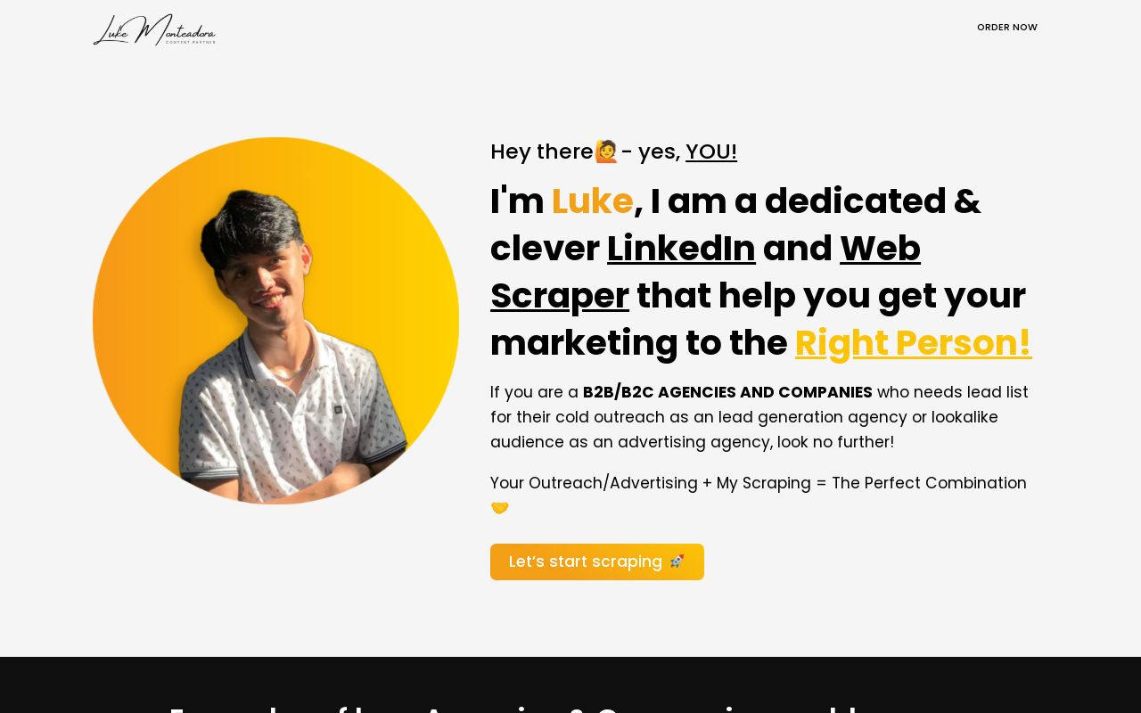 Luke Monteadora's Scraping Service